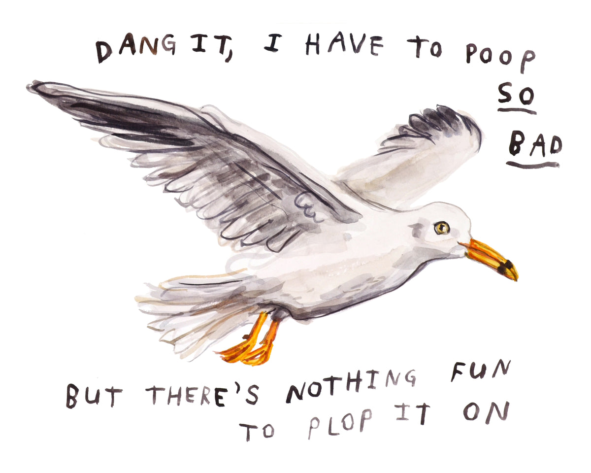 Seagull Plop - Original Watercolour Painting– Heather Buchanan