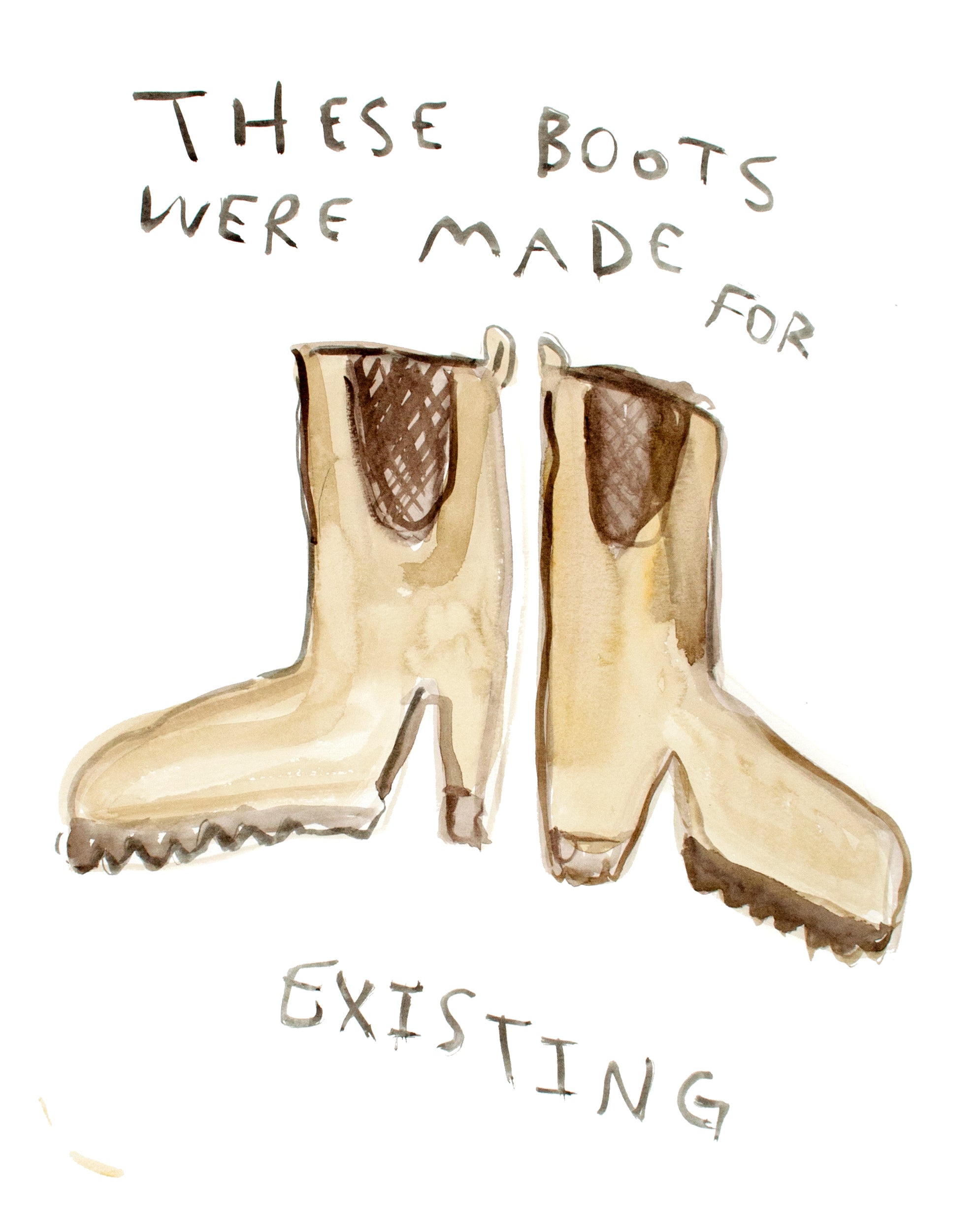 Boots Were Made For Existing - Original Bath Watercolour Painting ...