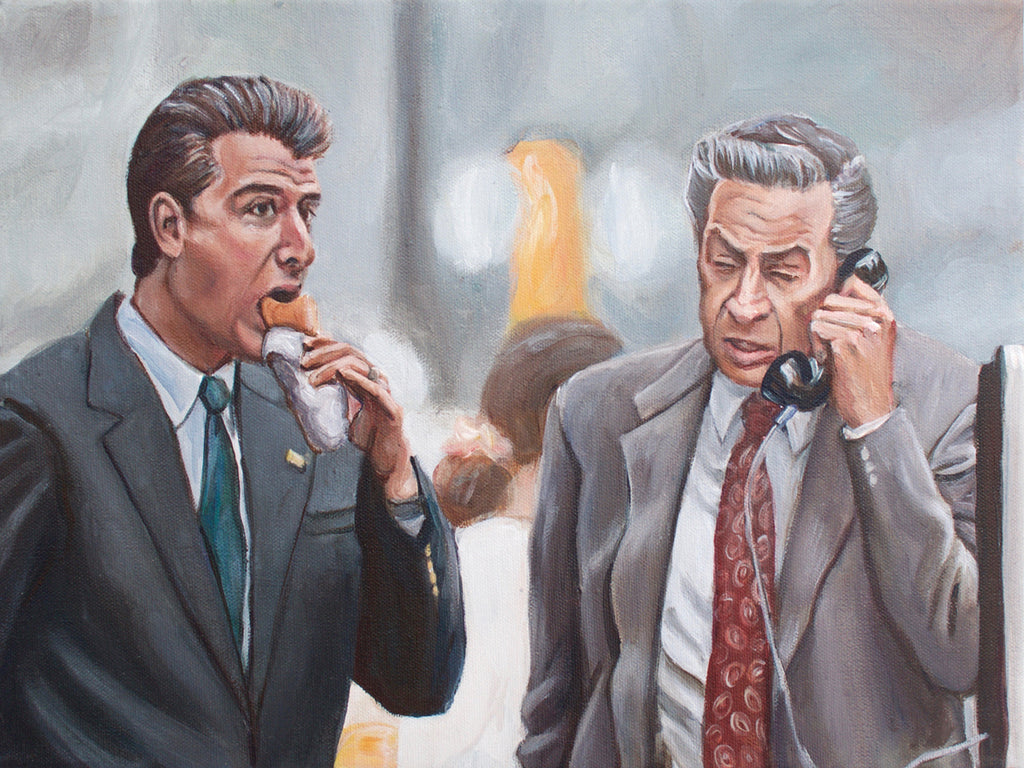 Detective Logan Eats a Hot Dog - Law and Order Painting - Portrait Pri ...